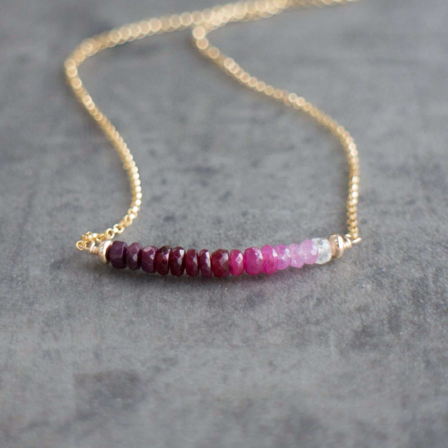 Gemstone Bar Necklaces | Handcrafted with genuine stones | Abiza Jewellery