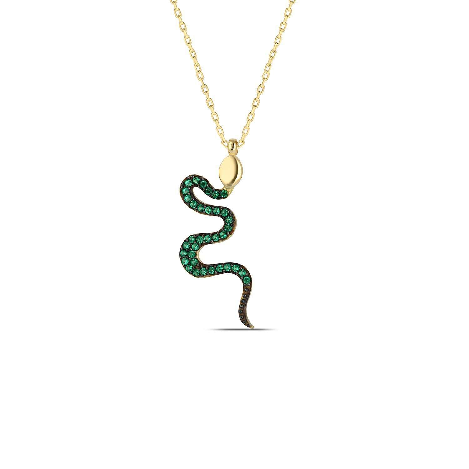 Emerald snake necklace store
